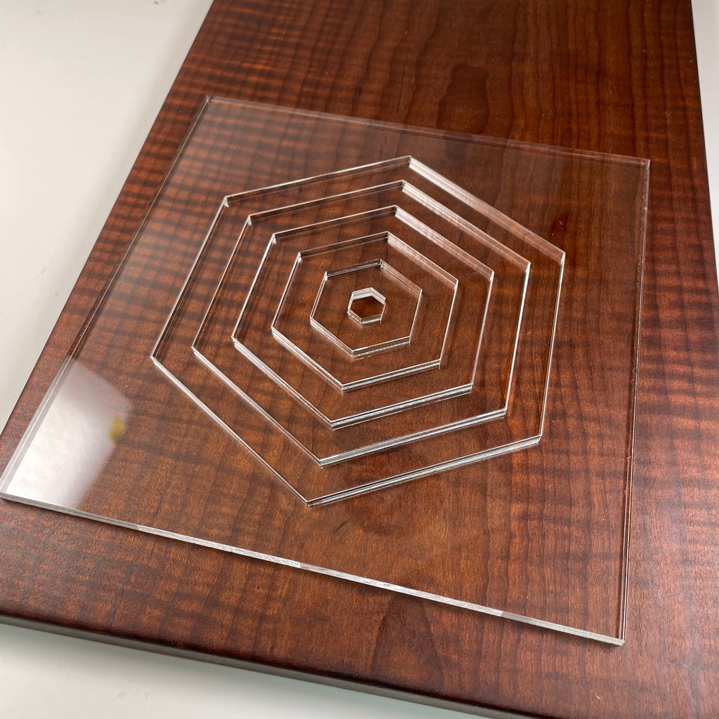 Multi Hexagon Acrylic Router Template — Bear Hollow Supply